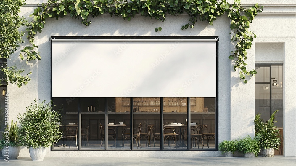 Rounded Street storefront shop, cafe, restaurant mounted sign board ...