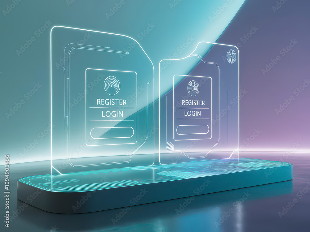 User registration and signup process digital environment graphic design ...