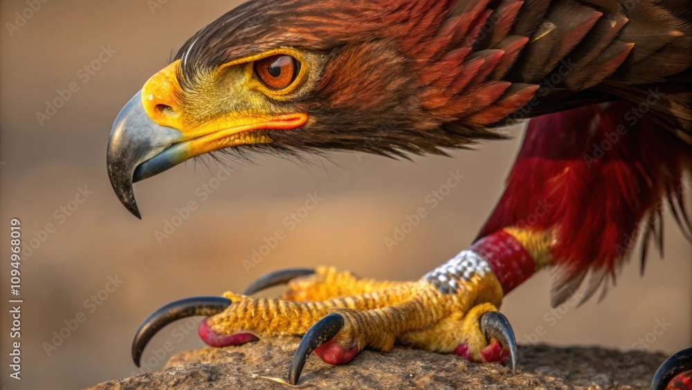 Vividly painted talons boast a gradient of colors transitioning from ...