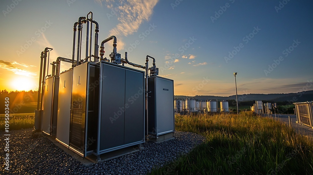 Hydrogen fuel cell power system in a rural eco friendly setting with a ...