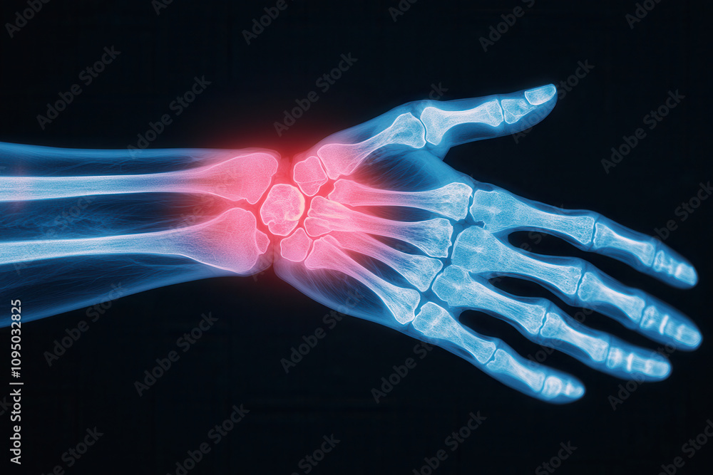 Artificial intelligence in medical detection. X ray image of human ...