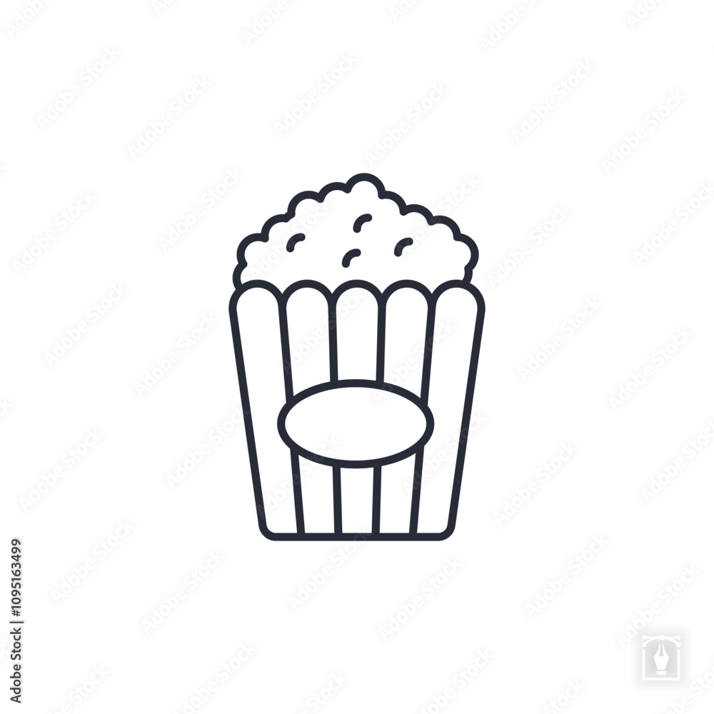 popcorn icon. popcorn Symbol sign for mobile concept and web design ...