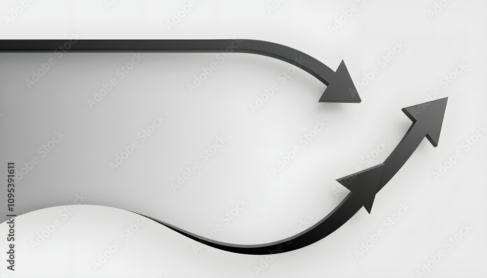 black curved arrow graph png file type for your apps, website, web, UI ...