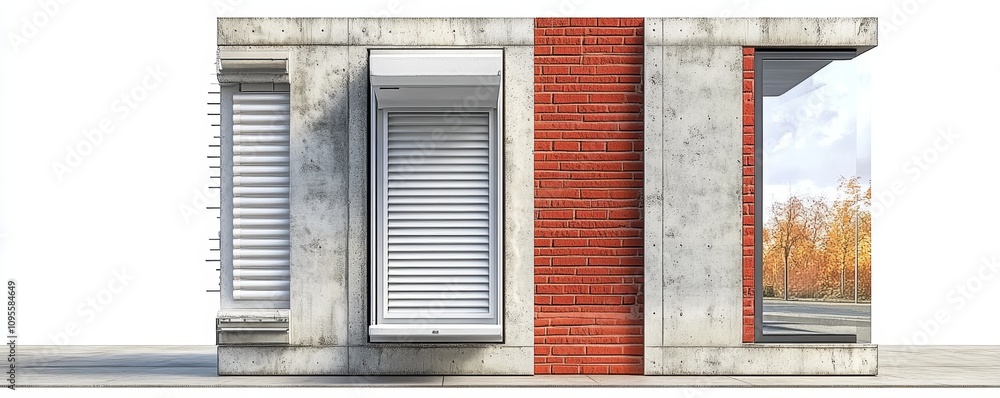 Modern Minimalist Architecture Design with Vertical Concrete Column and ...