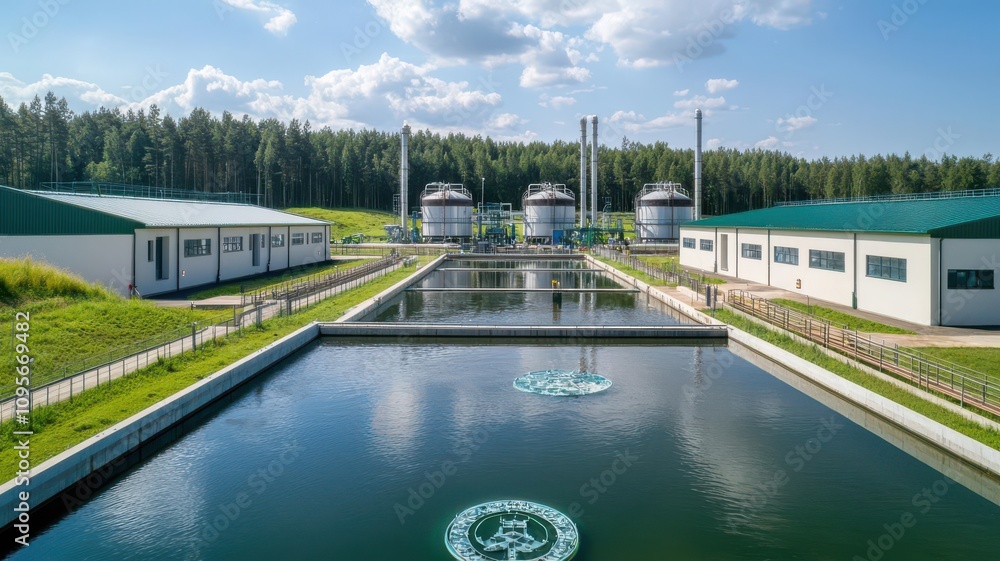 Wastewater treatment plant utilizing anaerobic digesters to produce ...