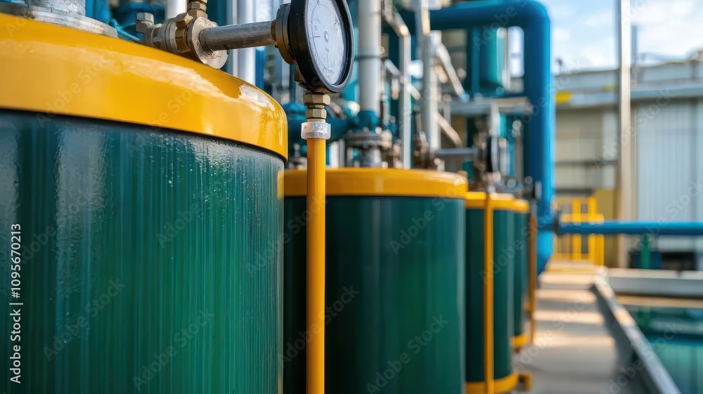 Wastewater treatment plant using algae bioreactors to absorb nutrients ...