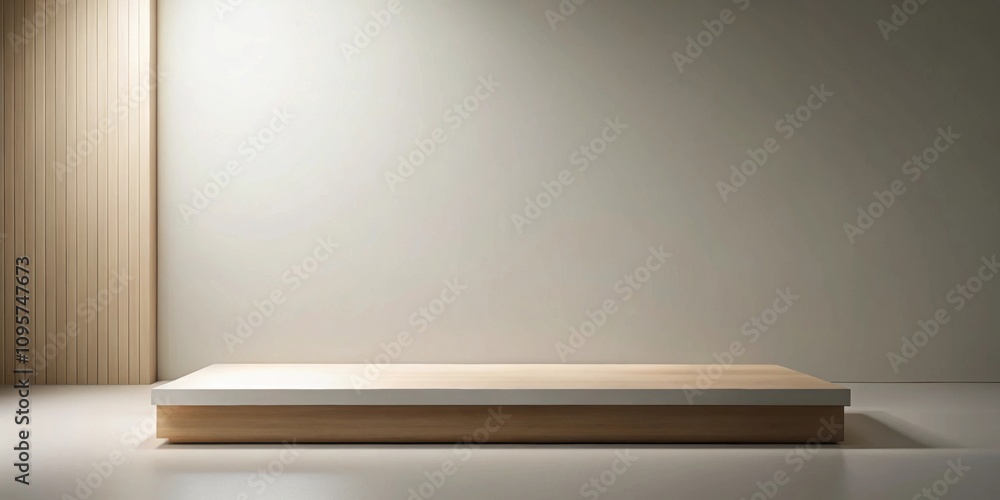 Empty room platform minimalist background for product presentation and ...