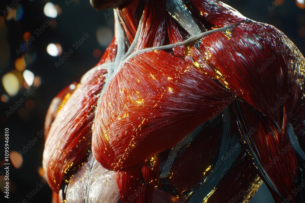 Ilustración de Stock Detailed anatomy of the human torso and pectoralis ...