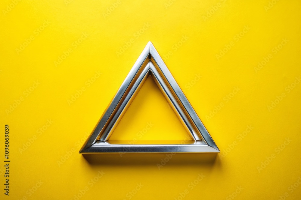 Aerial View of Geometric Shapes: Upside Down Silver Triangle Supported ...