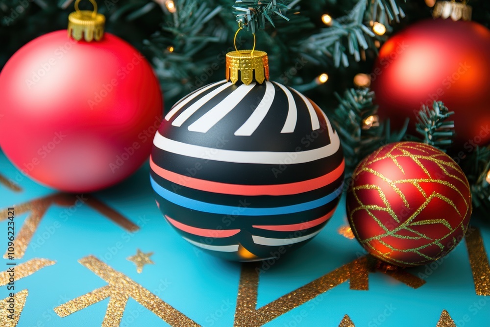 festive pop art holiday, modern pop art christmas with bold colors and ...