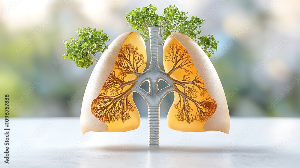 The human respiratory system consists of two main lungs, which are ...