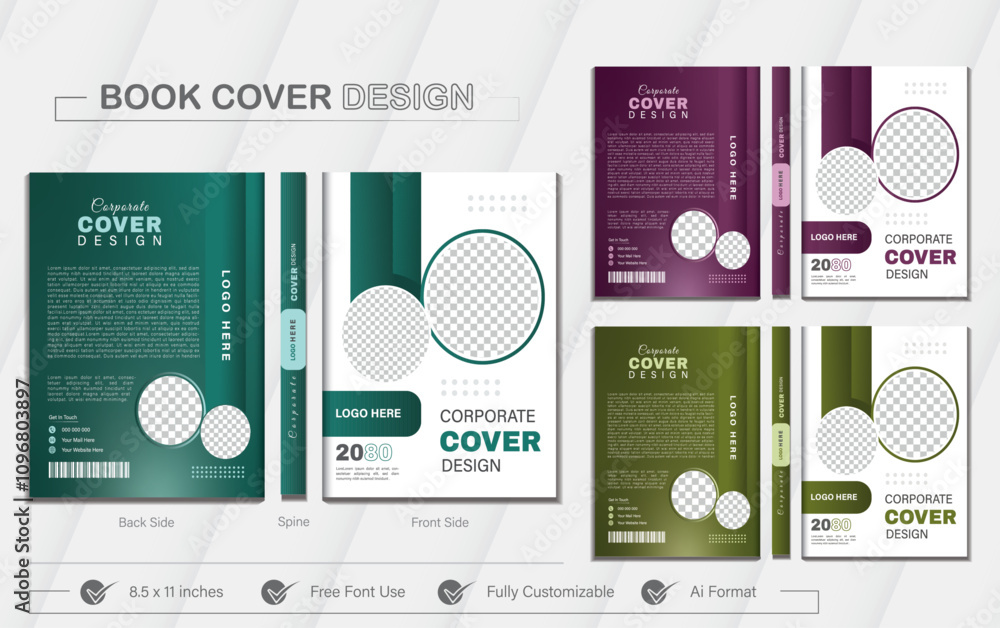 Vektor Professional Business book cover , annual report, print-ready ...