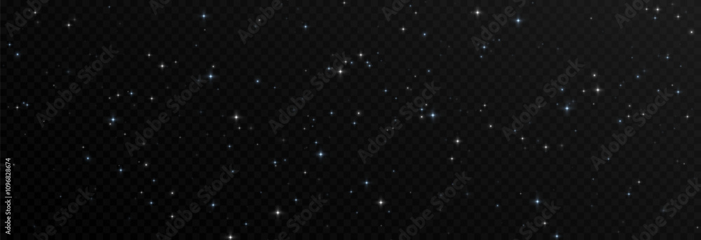 Vector space stars png. Glowing stars on transparent background. Space star background. Stock ...