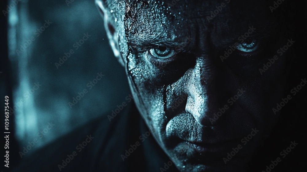 an evil man who is behind all evil things in the earth is standing in ...