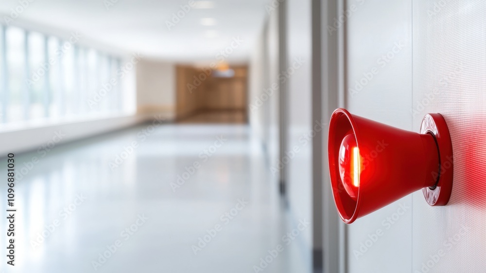 Fire alarm siren activation, highlighting emergency response and safety ...