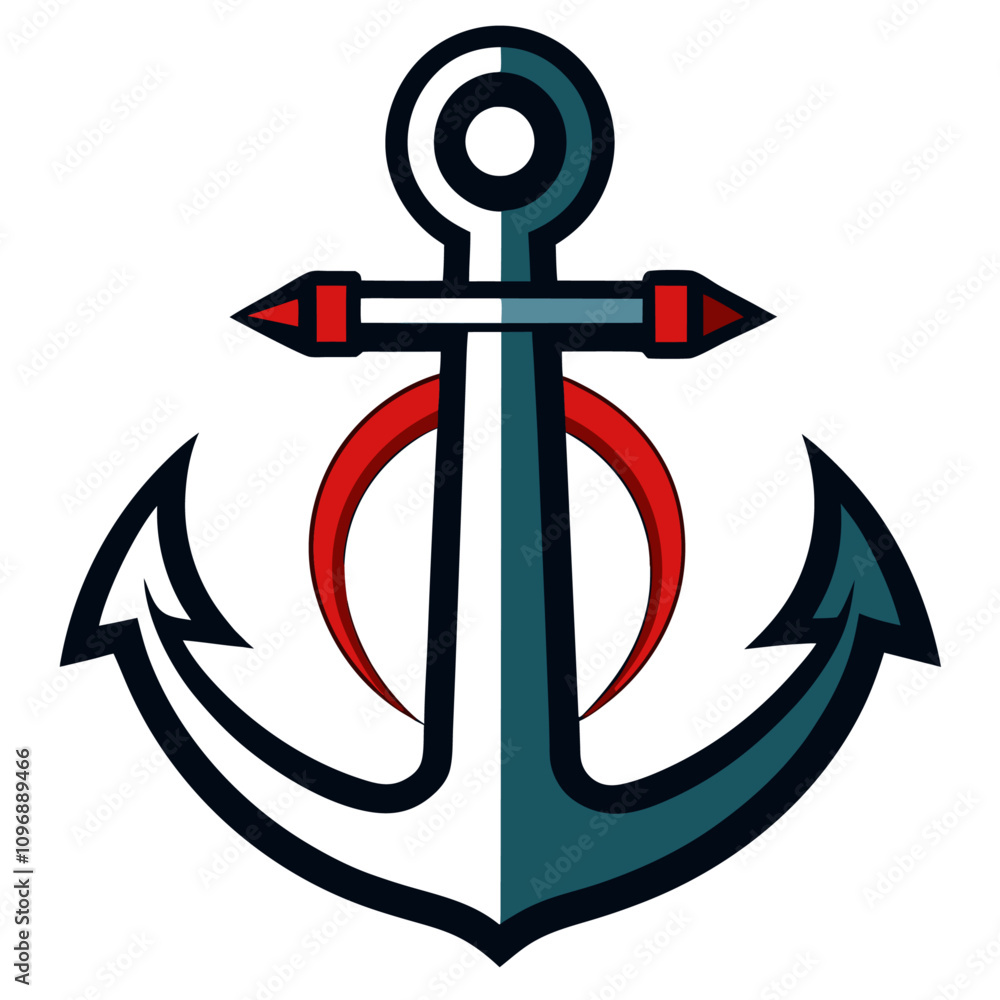 anchor logo clipart cartoon Illustration drawing Stock Vector | Adobe Stock