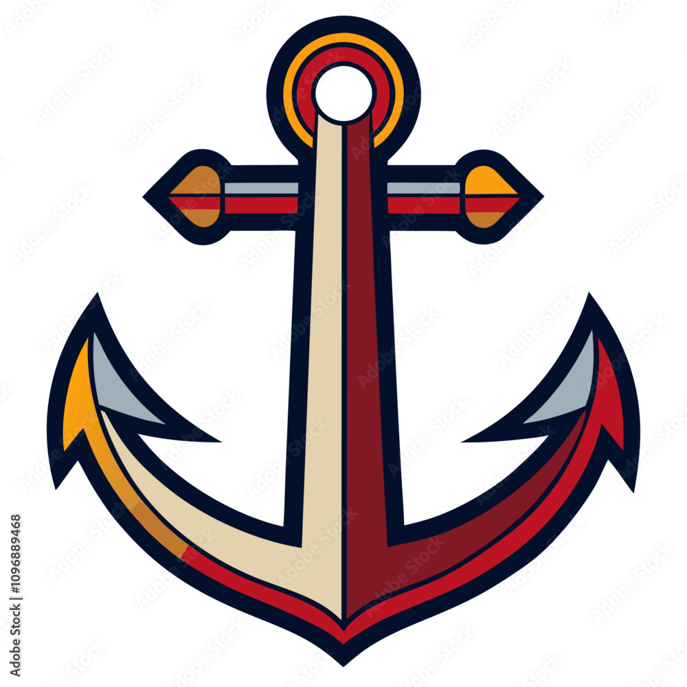 anchor logo clipart cartoon Illustration drawing Stock Vector | Adobe Stock