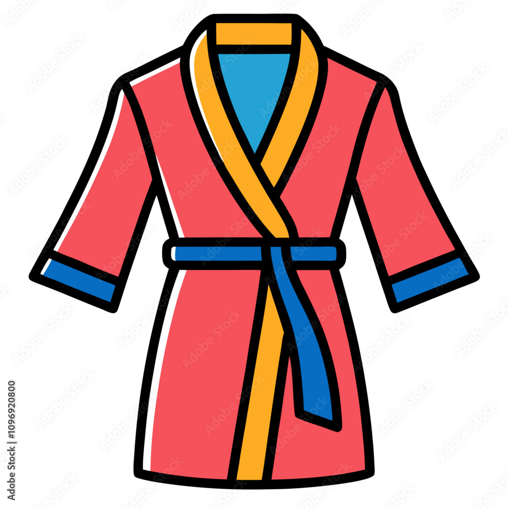 bathrobe clipart cartoon Illustration drawing Stock Vector | Adobe Stock