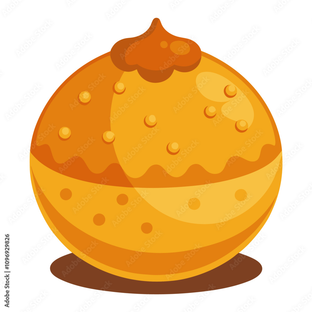 besan ladoo clipart cartoon Illustration drawing Stock Vector | Adobe Stock