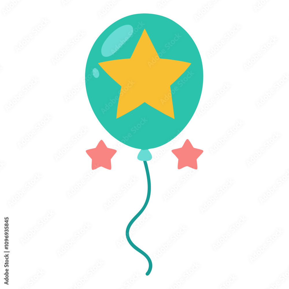 birthday star balloon clipart cartoon Illustration drawing Stock Vector ...
