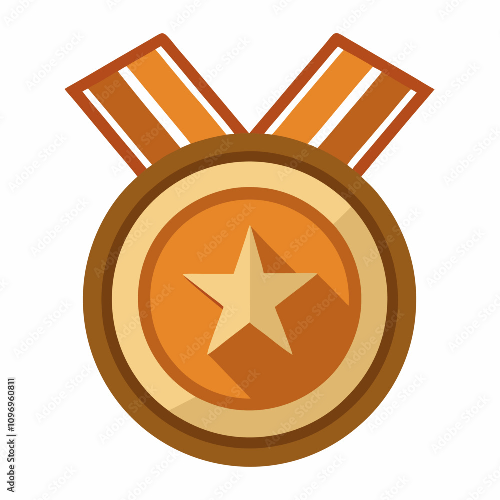 bronze medal clipart cartoon Illustration drawing Stock Vector | Adobe ...