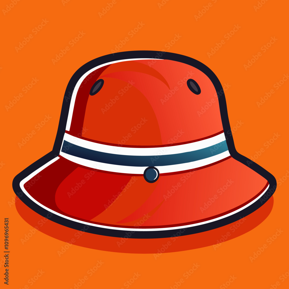 bucket hat clipart cartoon Illustration drawing Stock Vector | Adobe Stock