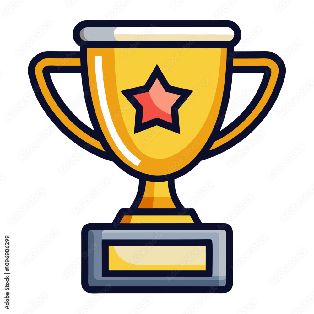 championship trophy clipart cartoon Illustration drawing Stock Vector ...