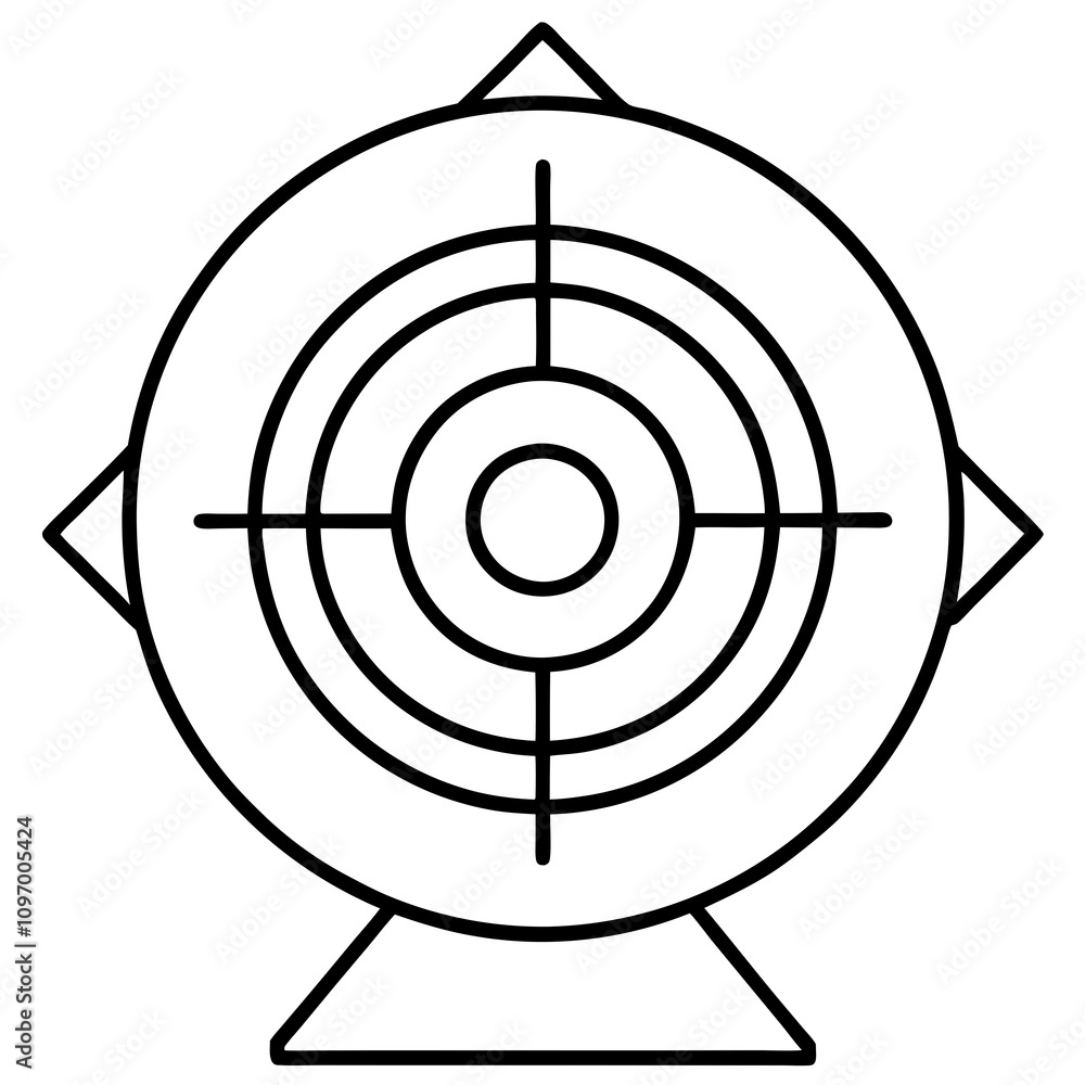 Target Board Icon Clipart Vector Illustration Stock Vector | Adobe Stock