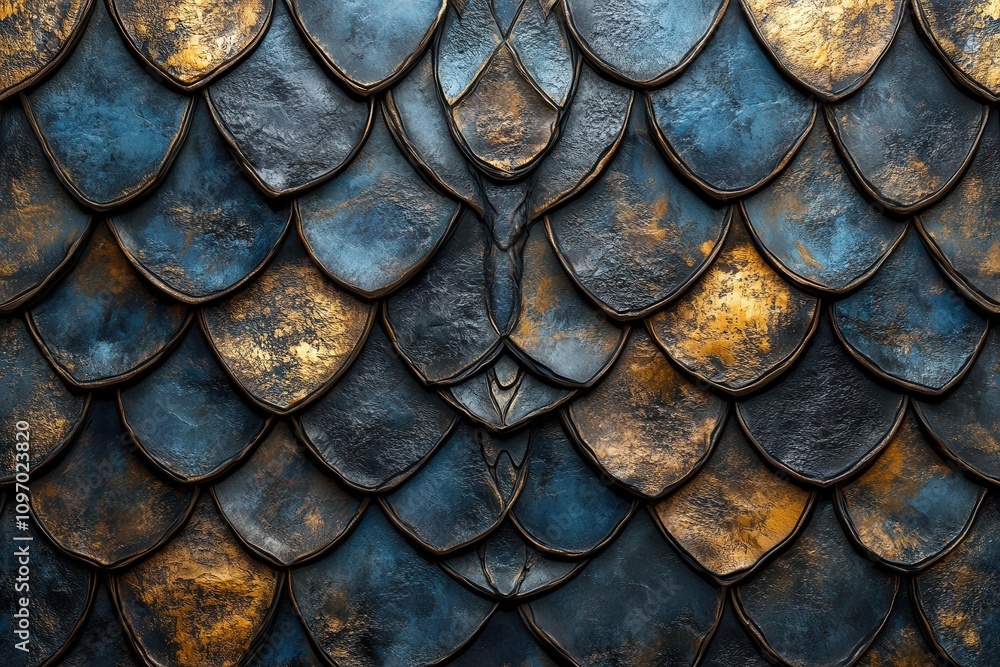 dragon scale pattern exhibits a seamless design of intertwining ...