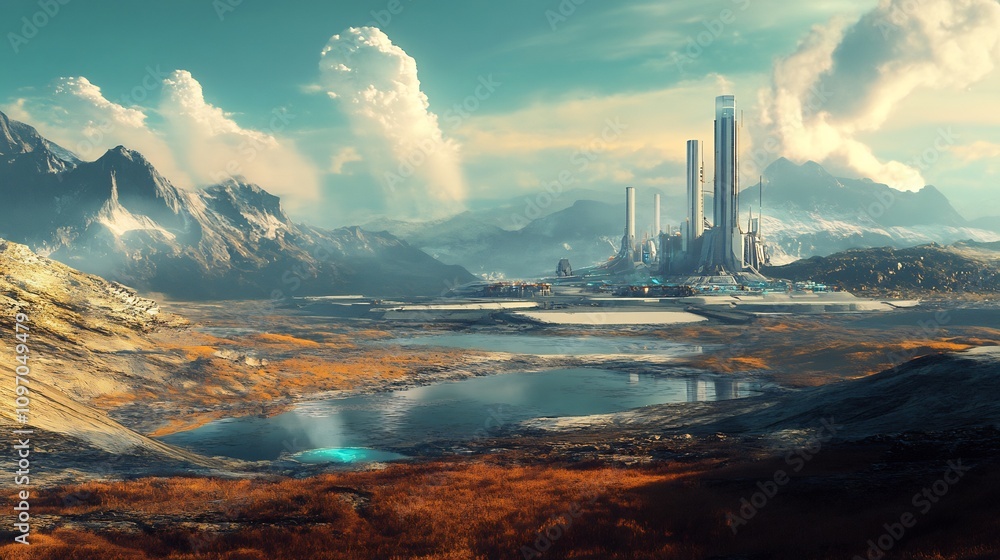 Futuristic scenario depicting a Type I civilizations AIpowered ...
