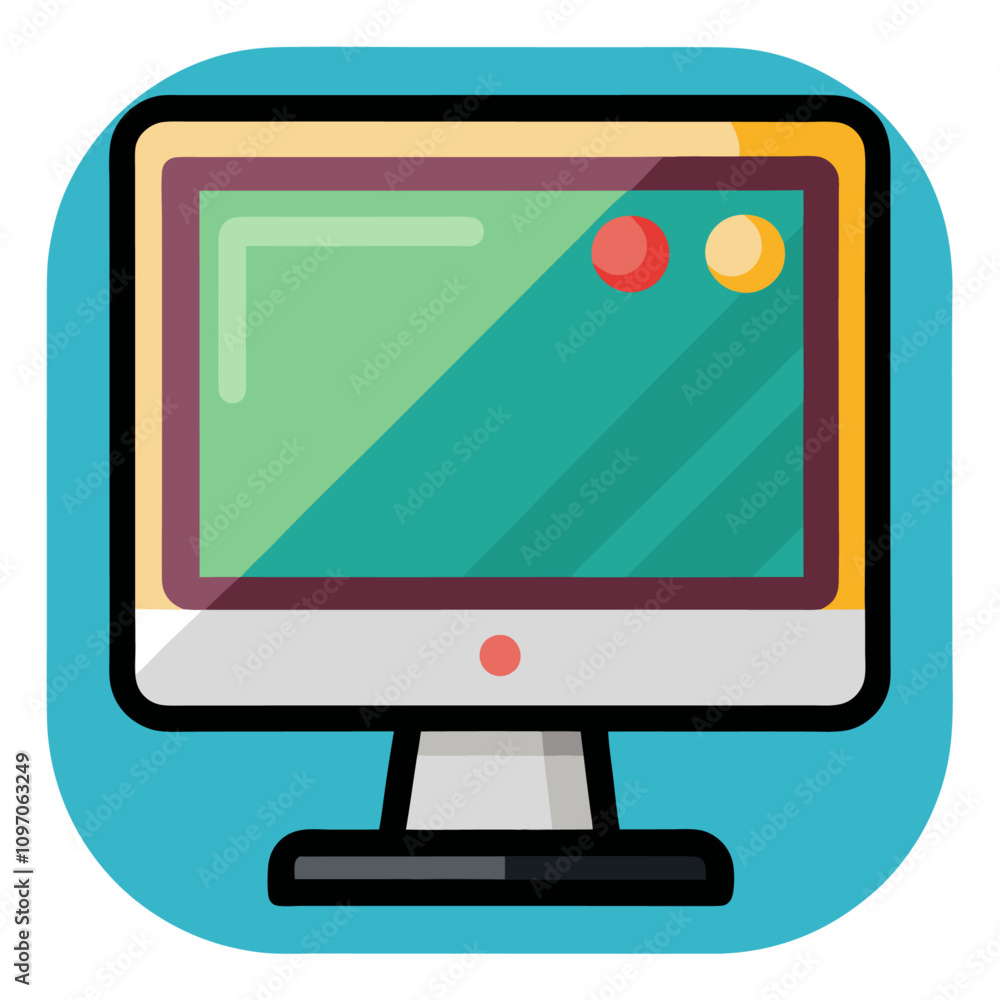 computer screen clipart cartoon Illustration drawing Stock Vector ...