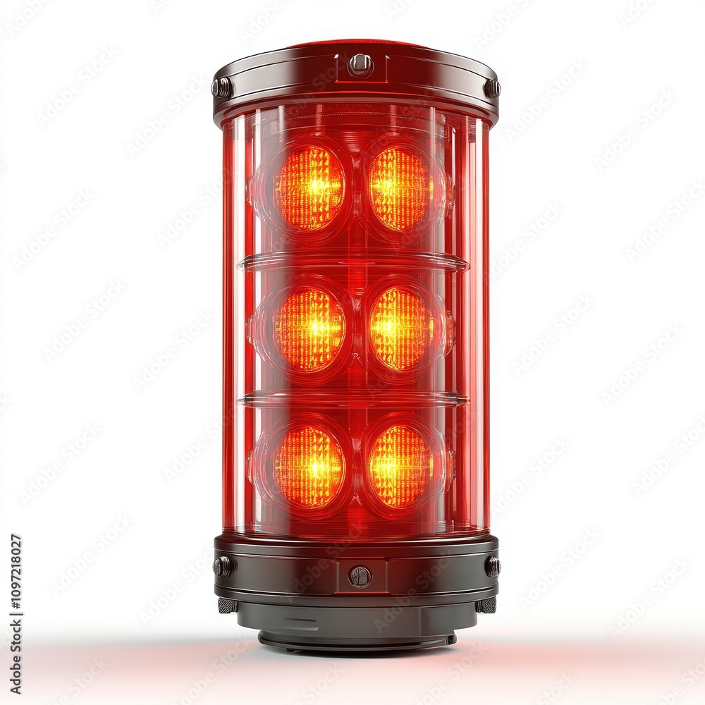 Emergency LED siren isolate. Emergency call, police, ambulance, fire ...