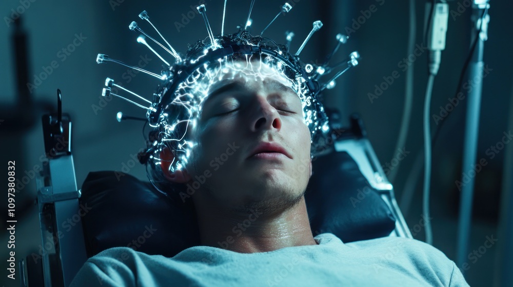 An electroencephalogram (EEG) involves neuroscientists attaching ...