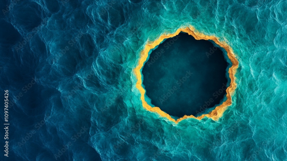 Ocean Abyss Portal: Abstract image of a mysterious circular portal in ...