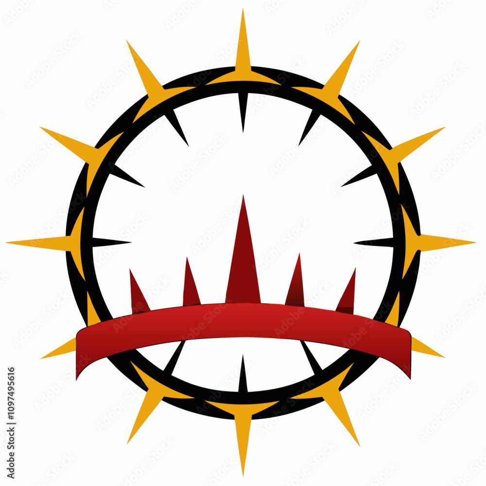 crown thorns clipart cartoon Illustration drawing Stock Vector | Adobe ...