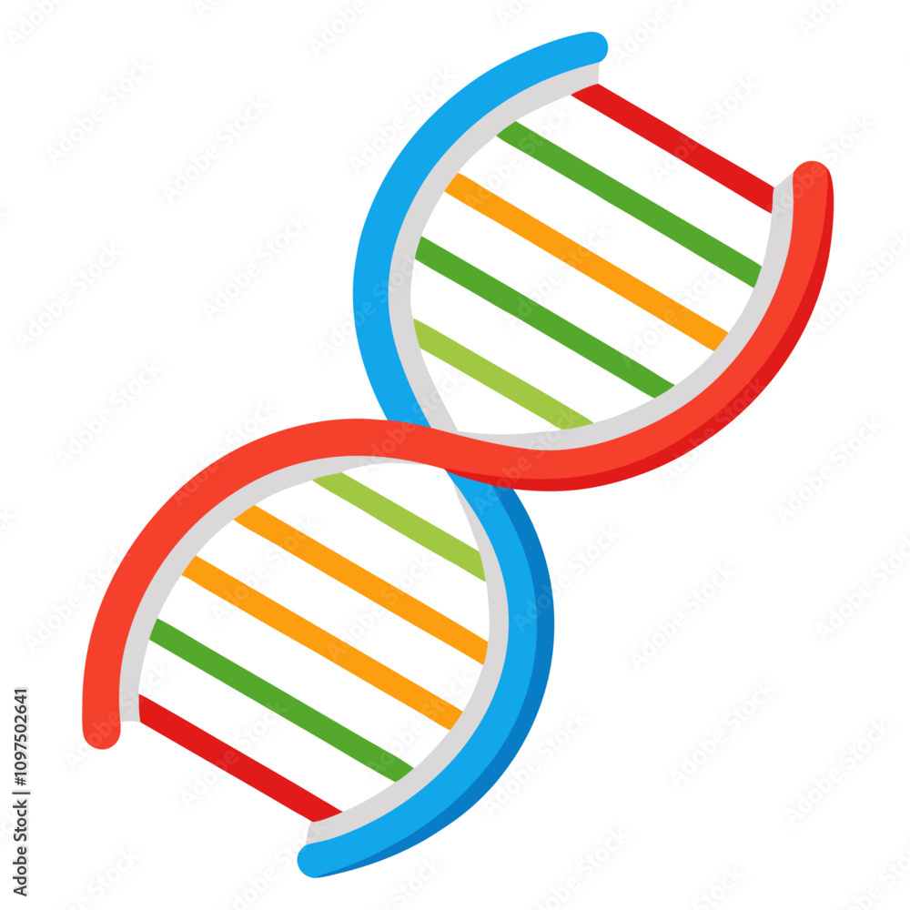 DNA sign clipart cartoon Illustration drawing Stock Vector | Adobe Stock