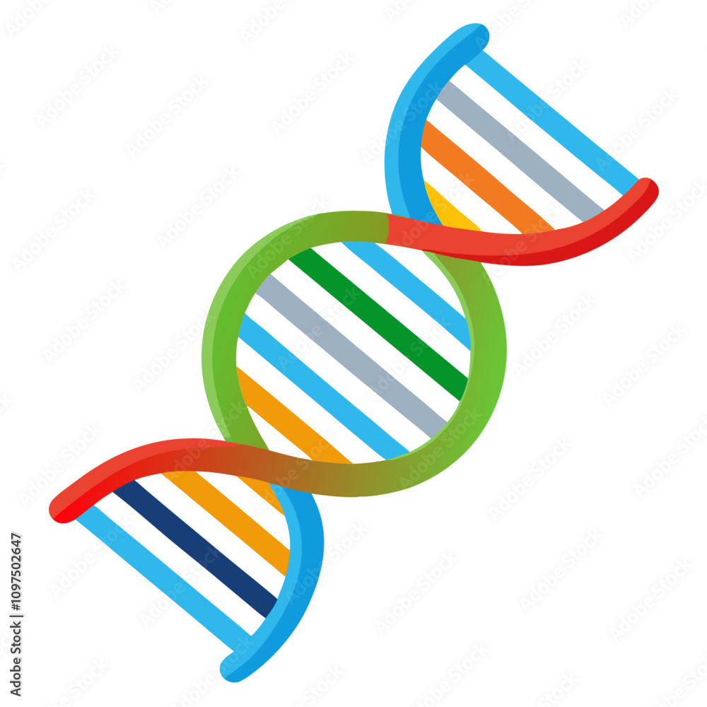 DNA sign clipart cartoon Illustration drawing Stock Vector | Adobe Stock