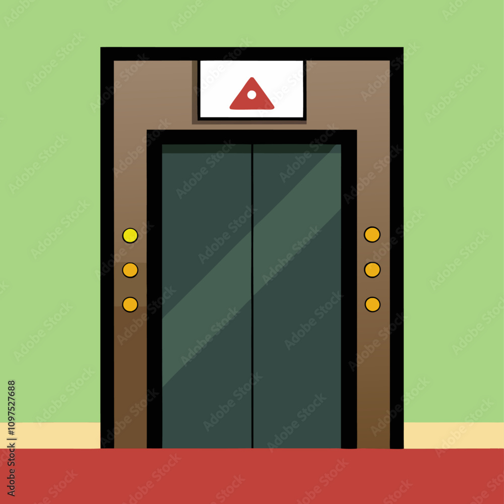 elevator clipart cartoon Illustration drawing Stock Vector | Adobe Stock