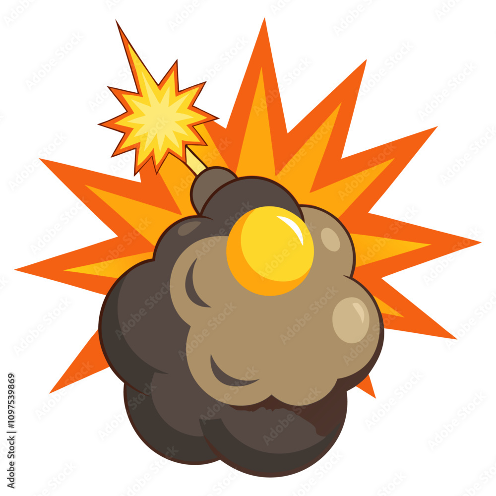 explosive clipart cartoon Illustration drawing Stock Vector | Adobe Stock