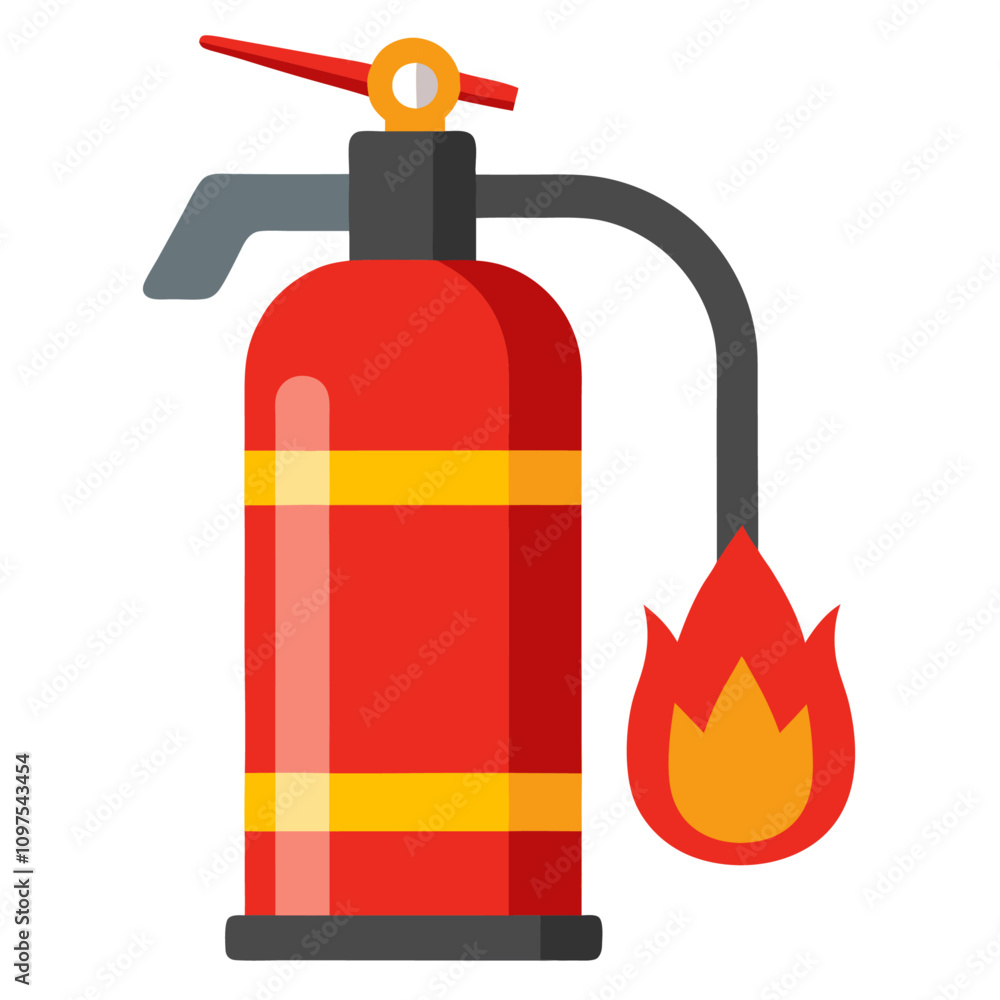fire extinguisher clipart cartoon Illustration drawing Stock Vector ...