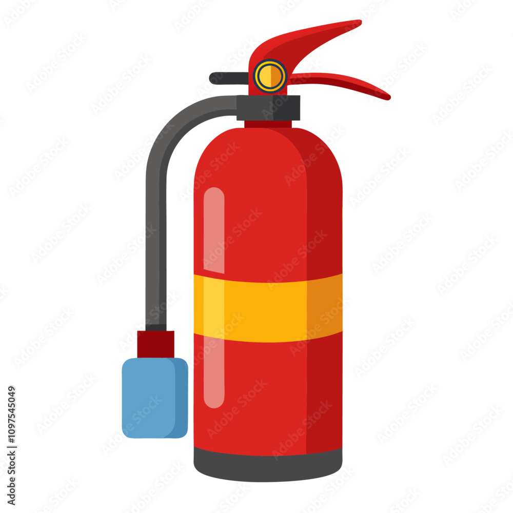 fire extinguisher isolated clipart cartoon Illustration drawing Stock ...