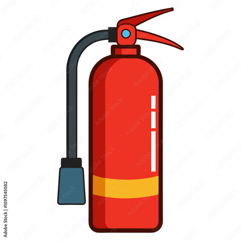 fire extinguisher isolated clipart cartoon Illustration drawing Stock ...