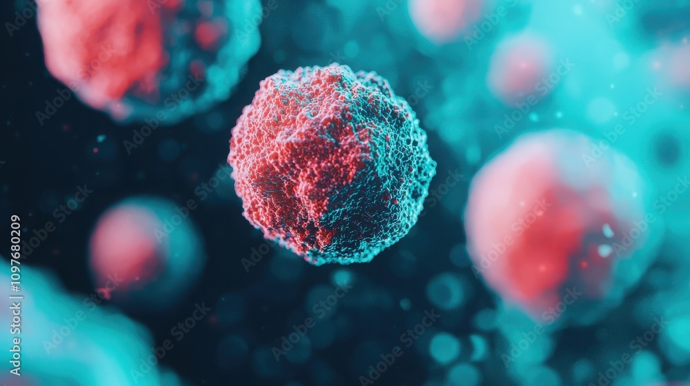 Microscopic view of red and white blood cells laboratory science ...
