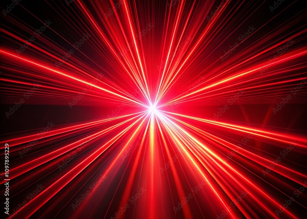 Horizontal Scanner Lights with Red Laser Beams and Flares on a ...