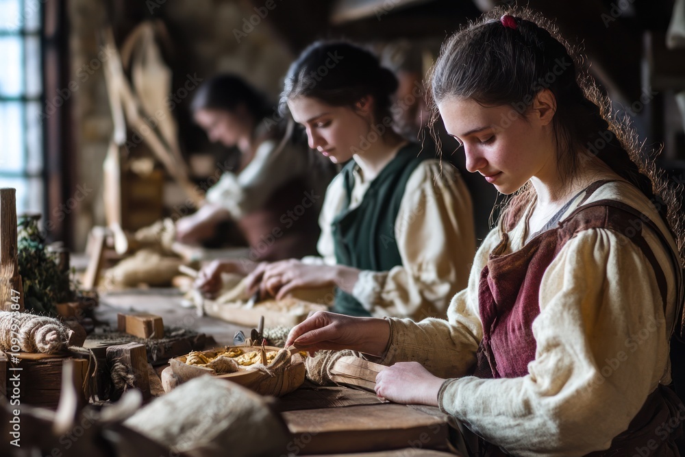 Authentic medieval crafts workshops offering hands-on experiences in ...