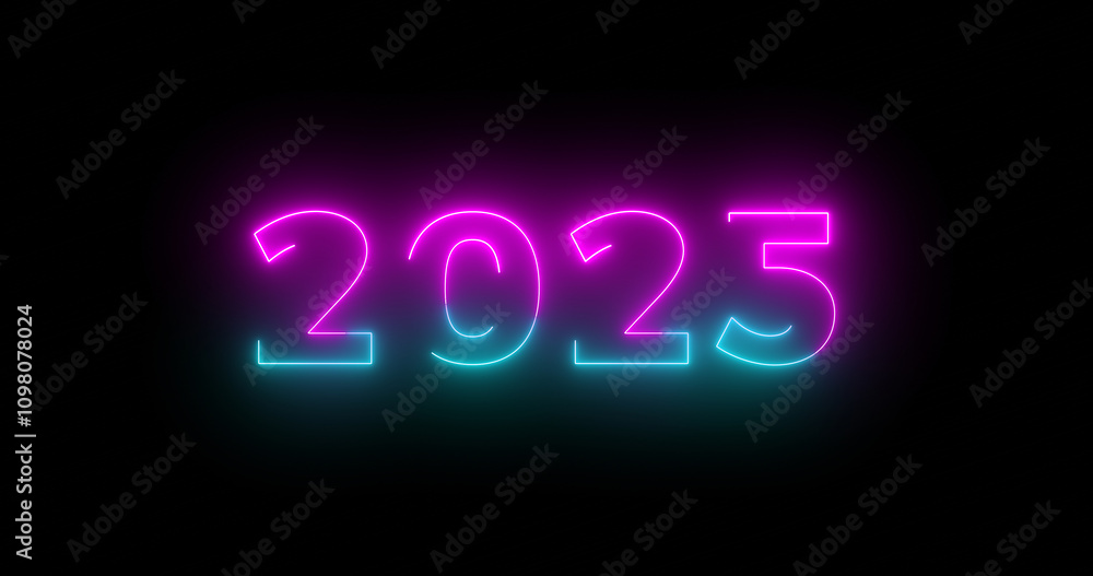 Ilustración de Stock New Year, New Beginning 2025 year of Opputunities ...