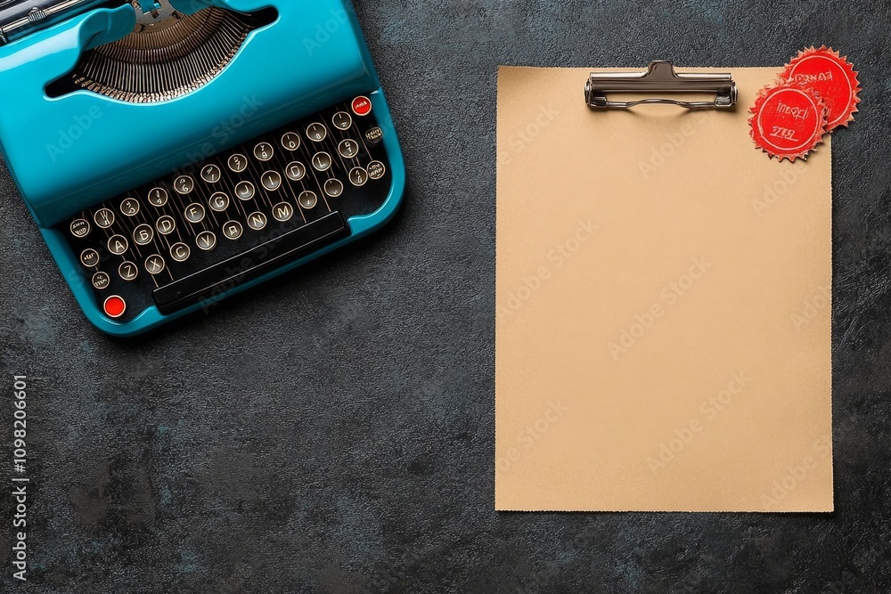 Vintage-style assessment report, with aged paper textures, typewriter ...