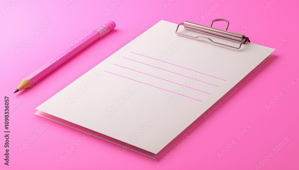 3d Paper Clipboard Task Management To-Do Check List With Pencil For ...