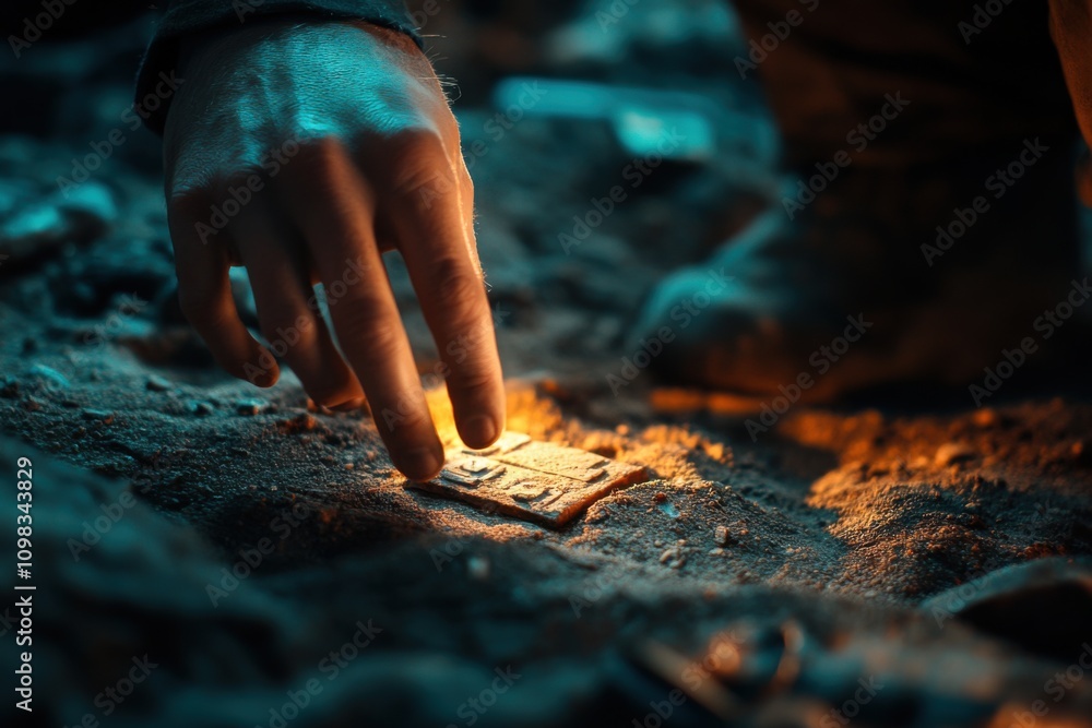 Player engaged in an archeology mini-game with archeology UI and ...