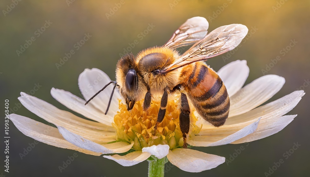 High-resolution top view of a honey bee isolated on transparent ...